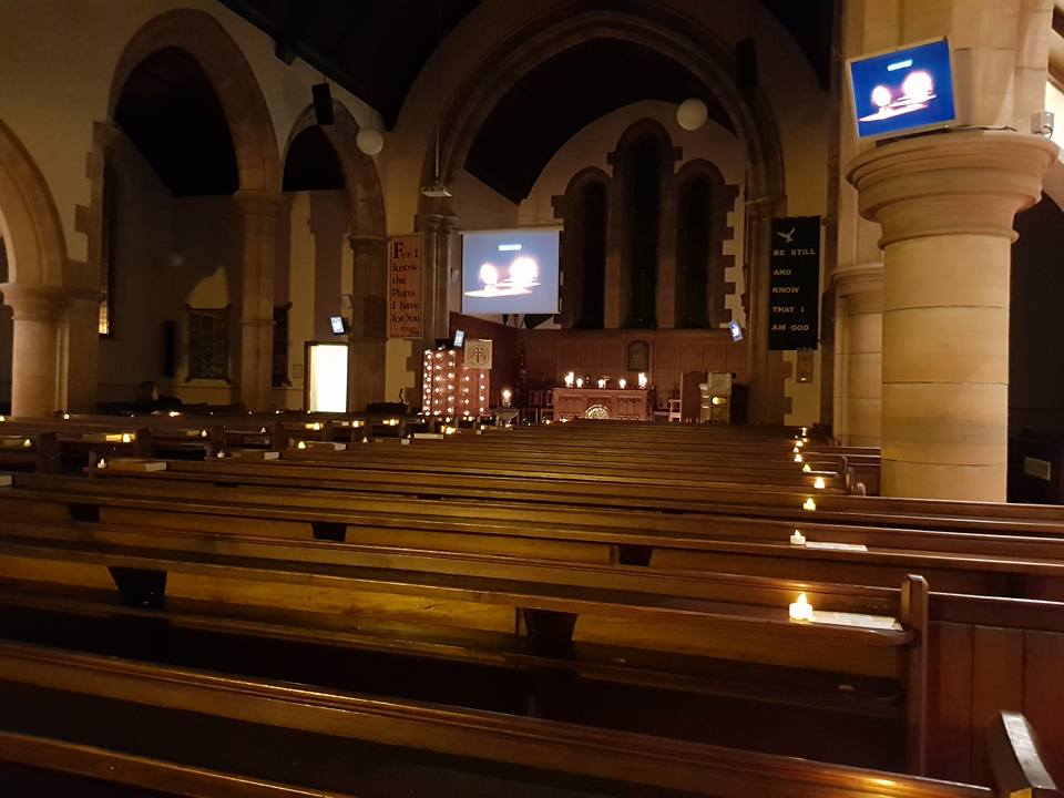 night church – St Ninian's Church Stonehouse LEP