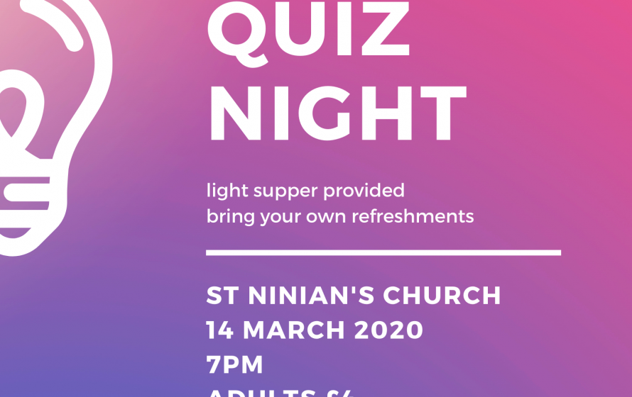 Family Quiz Night – St Ninian's Church Stonehouse LEP